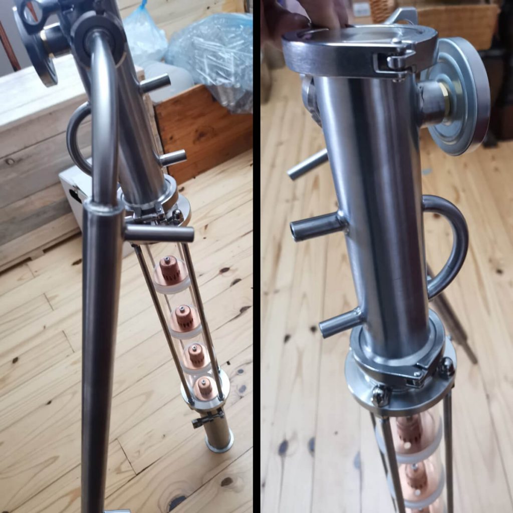2" Reflux Column Still with 4 x Copper Bubble Plates - Distila-High ...