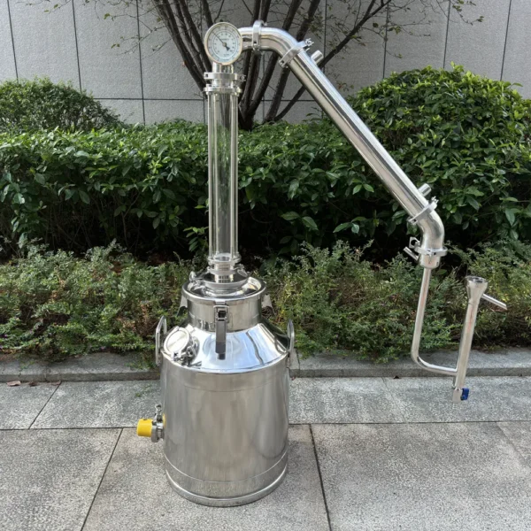 30L 2-inch glass column pot still - Distila-High Supplies