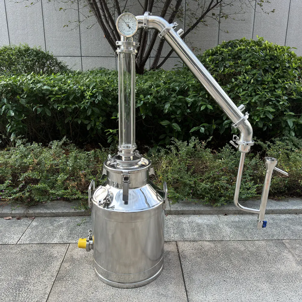 30L 2-inch glass column pot still - Distila-High Supplies