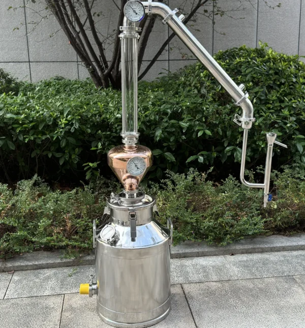 30L 2-inch glass column pot still - Distila-High Supplies